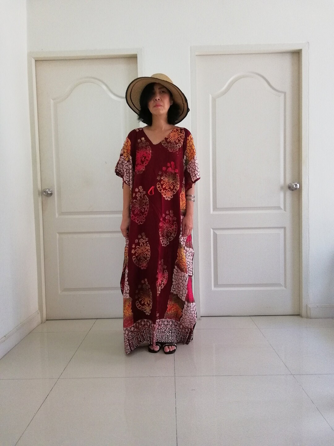 Batik Rayon Maxi Dress Kaftan Sundress Hippie & Boho Clothes - Etsy