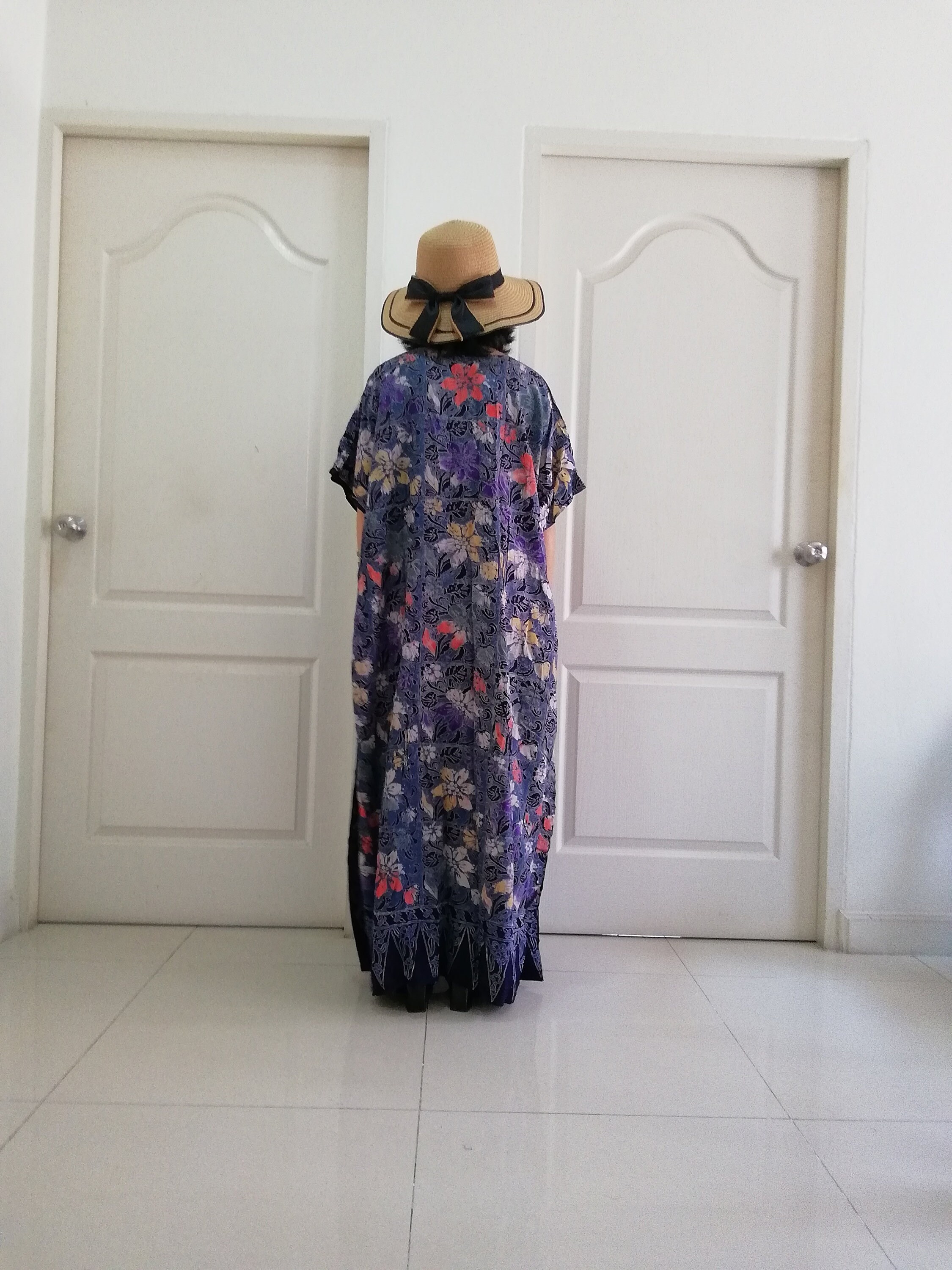 Batik Rayon Maxi Dress Kaftan Sundress Hippie & Boho clothes | Etsy