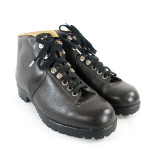 1970s Rare Dark Brown Leather Gripfast Walking Army Boots by Famous ...
