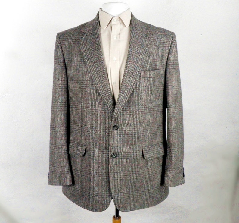 Rare Crombie Mid Grey Brown and Ivory Check Tweed Wool Sports | Etsy