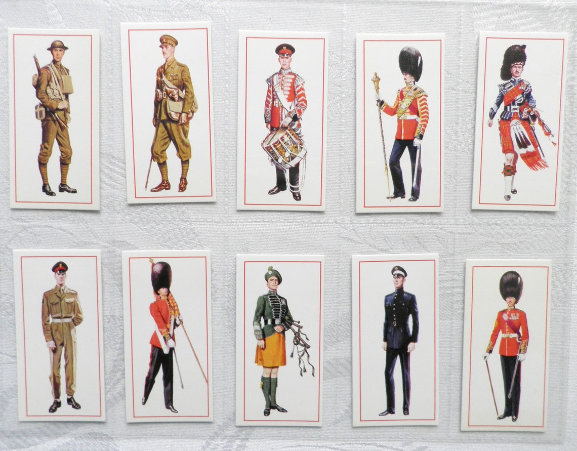 Military Uniforms, Cigarette Cards, by Carreras Craven Black Cat 1976 ...