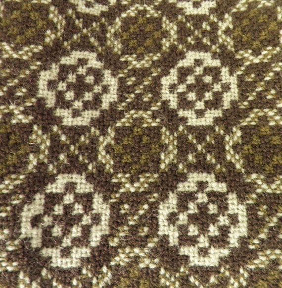 1960s Traditional Brown Cream and Olive Green Welsh T… - Gem