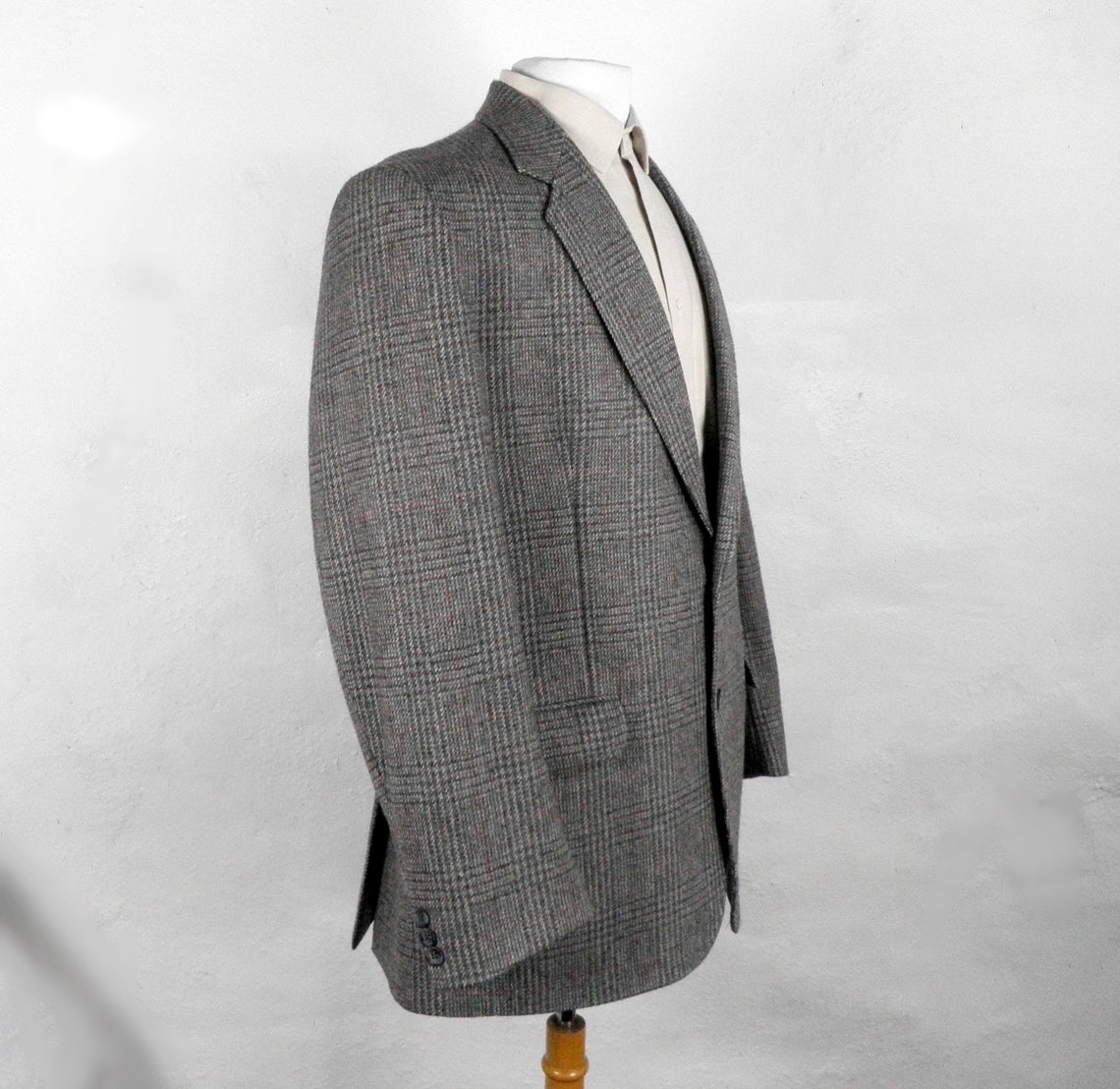 Rare Crombie Mid Grey Brown and Ivory Check Tweed Wool Sports | Etsy