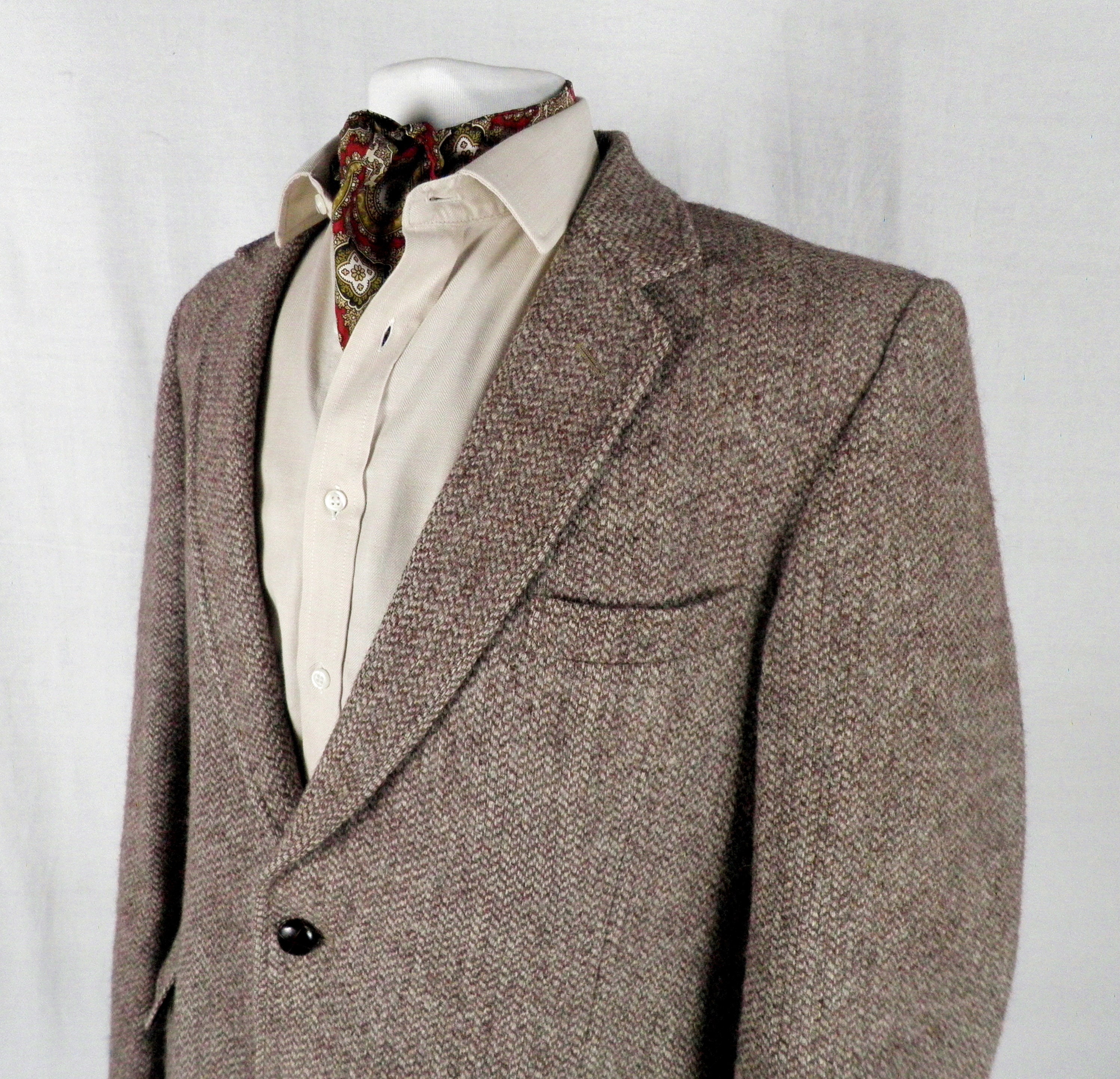 Harris Tweed Brown and Cream Fine Herringbone Wool Jacket by - Etsy