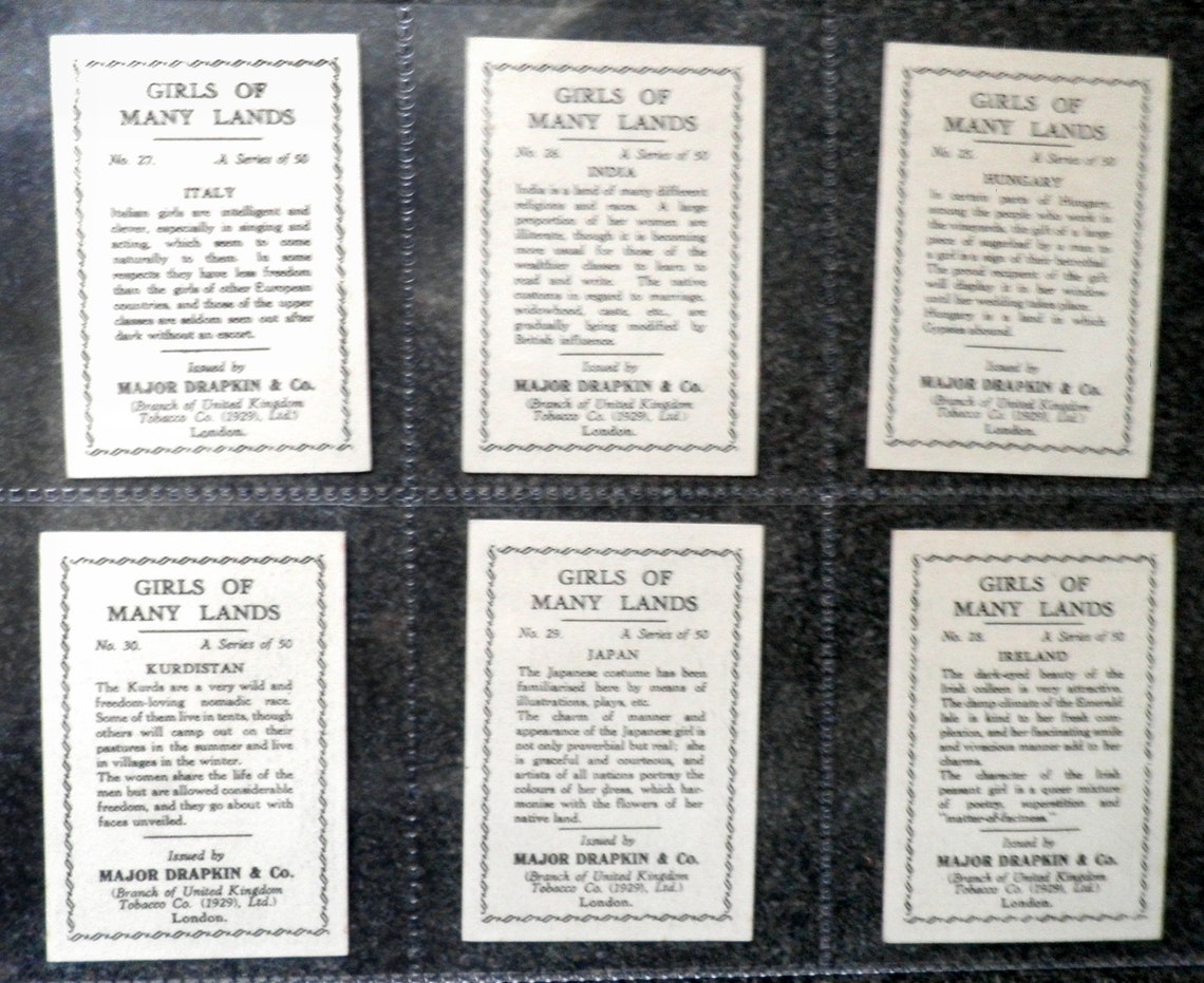 Girls of Many Lands Complete Set of 50 by Major Drapkin - Etsy