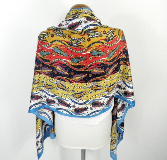 1980s Traditional Gold Red and Blue Buttery Bursa Sil… - Gem