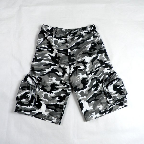 White and Black Camo Pants - Etsy