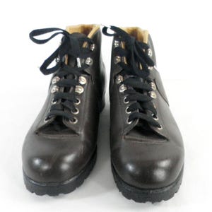 1970s Rare Dark Brown Leather Gripfast Walking Army Boots by Famous ...