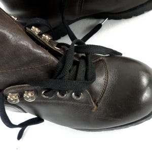 1970s Rare Dark Brown Leather Gripfast Walking Army Boots by Famous ...