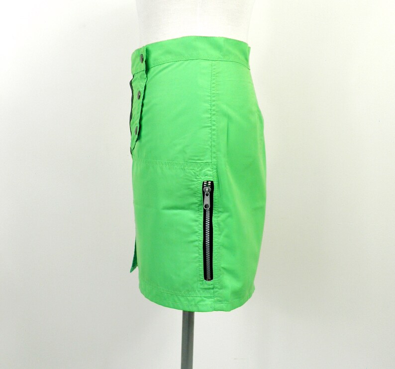 1990s New Neon Green and Dark Green Asymmetric Front Raver - Etsy