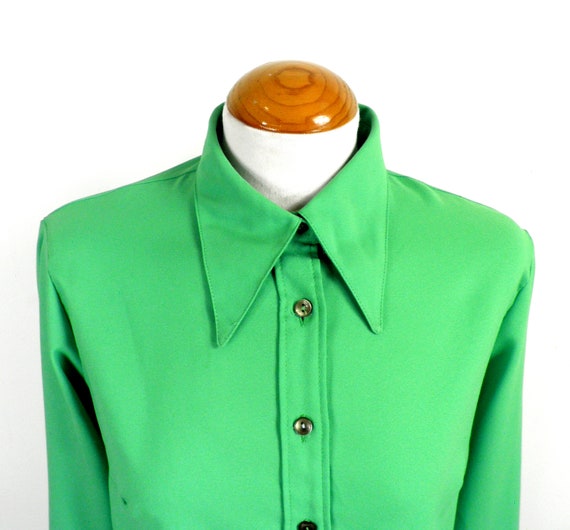 1960s Iconic Bright Emerald Green Dagger Collar Nylon… - Gem