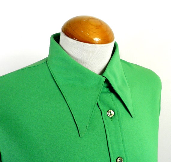 1960s Iconic Bright Emerald Green Dagger Collar Nylon… - Gem