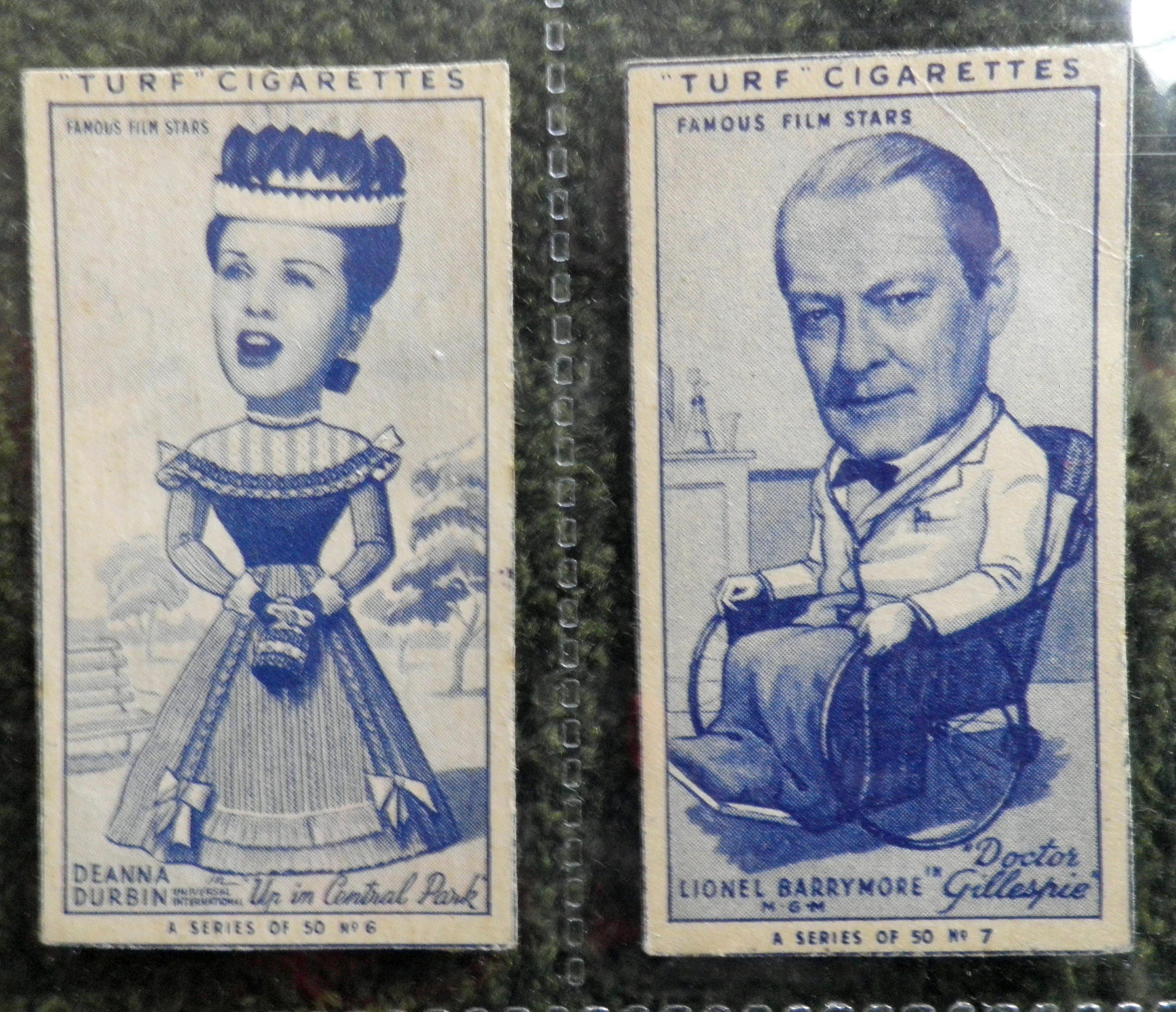 Famous Film Stars Turf Cigarettes by Carreras 1949 Set of 50 | Etsy
