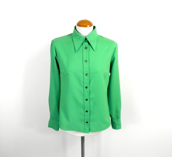 1960s Iconic Bright Emerald Green Dagger Collar Nylon… - Gem