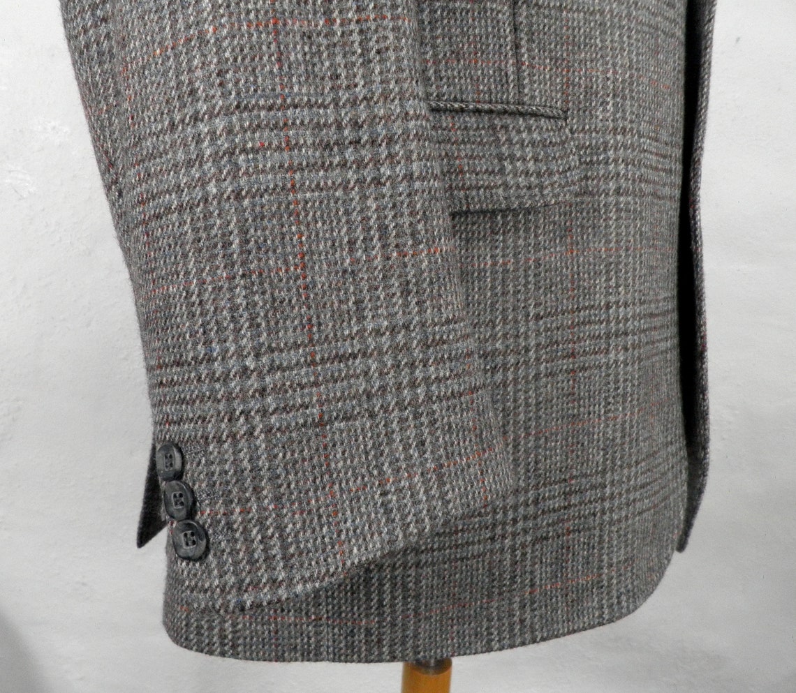 Rare Crombie Mid Grey Brown and Ivory Check Tweed Wool Sports | Etsy