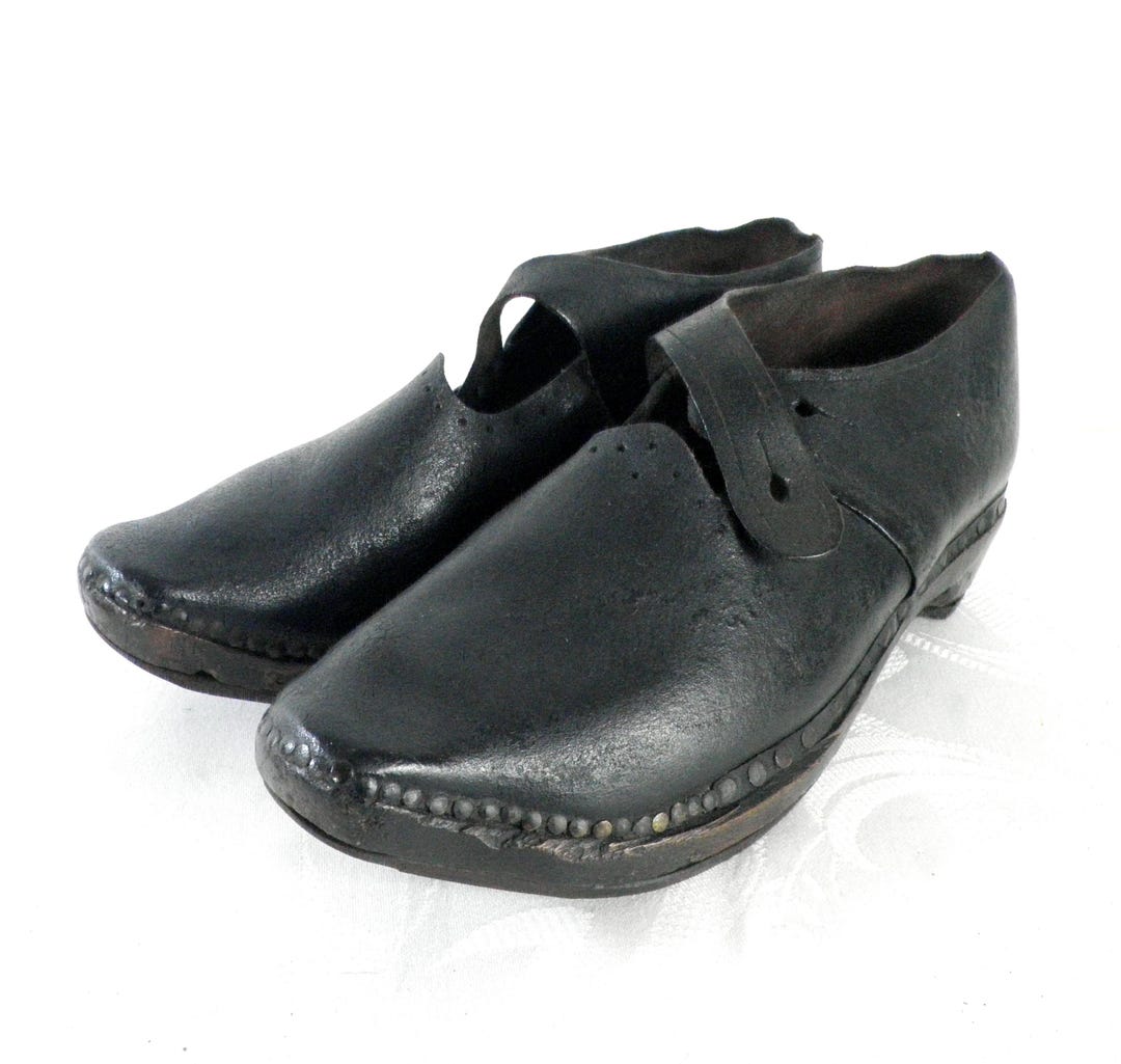 Antique Victorian Welsh Clogs Oak and Iron Sole Size S 6 Rare ...