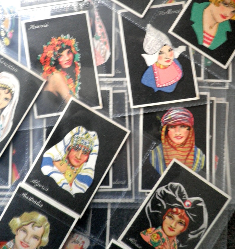 Girls of Many Lands Complete Set of 50 by Major Drapkin Cigarette Cards ...