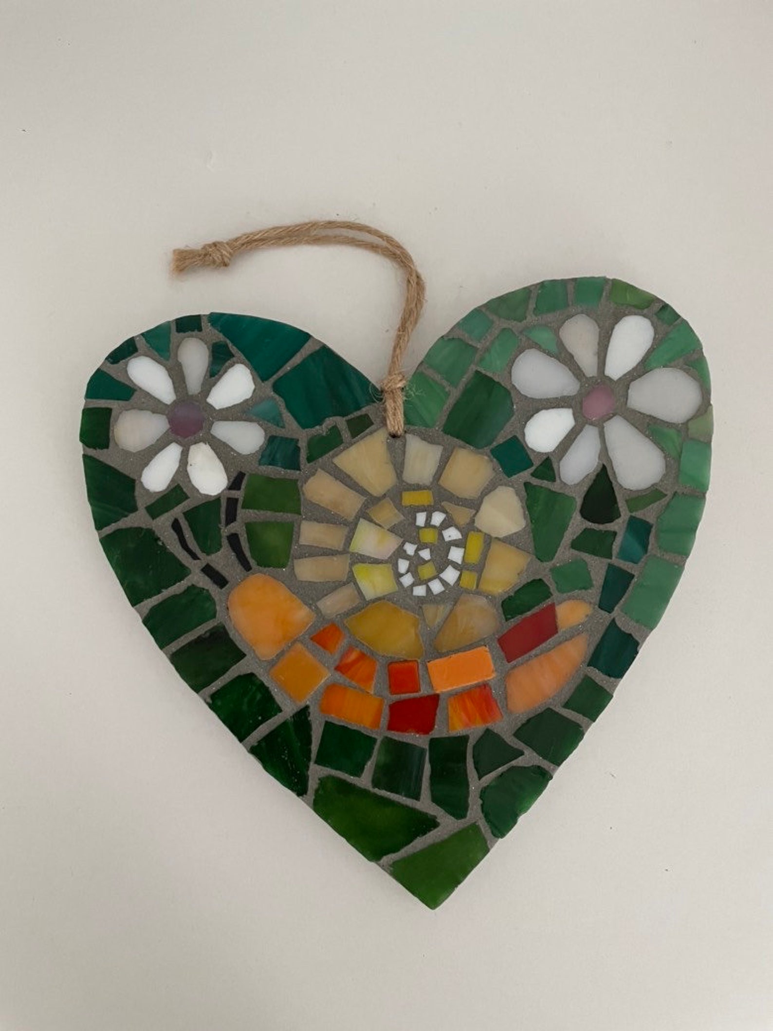 Mosaic Heart Glass Mosaic Mosaic Heart Wall Decoration - Etsy