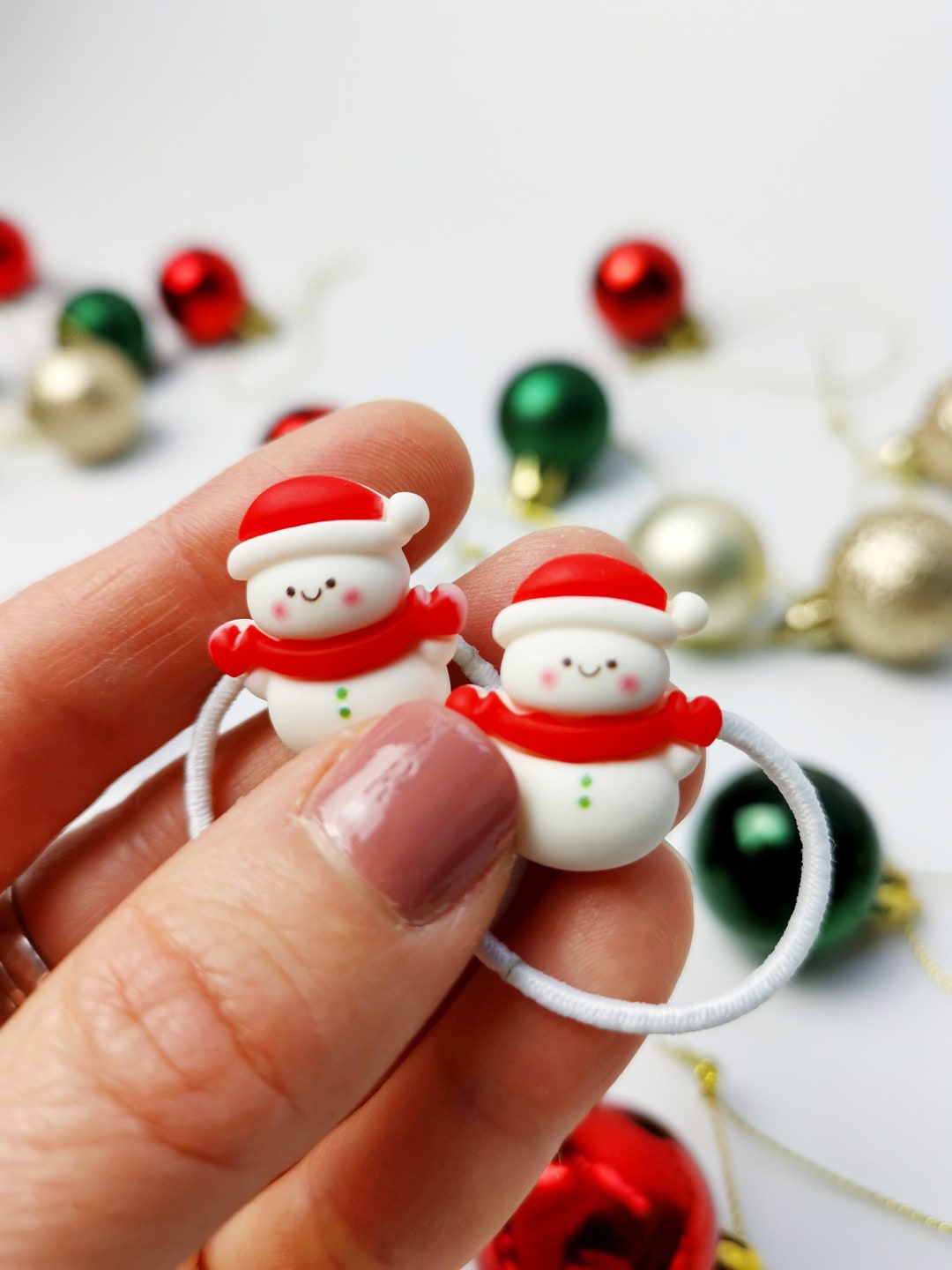 Mini Snowman Bobbles Girls Hair Accessories Bobbles UK - Etsy