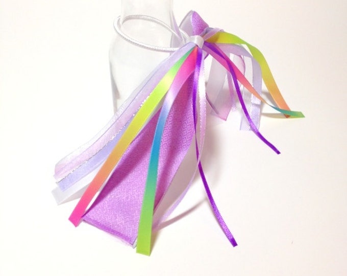 Flower Girl Hair Ribbon, Ombre Purple Hair Bow, Mermaid Hair Ribbon ...