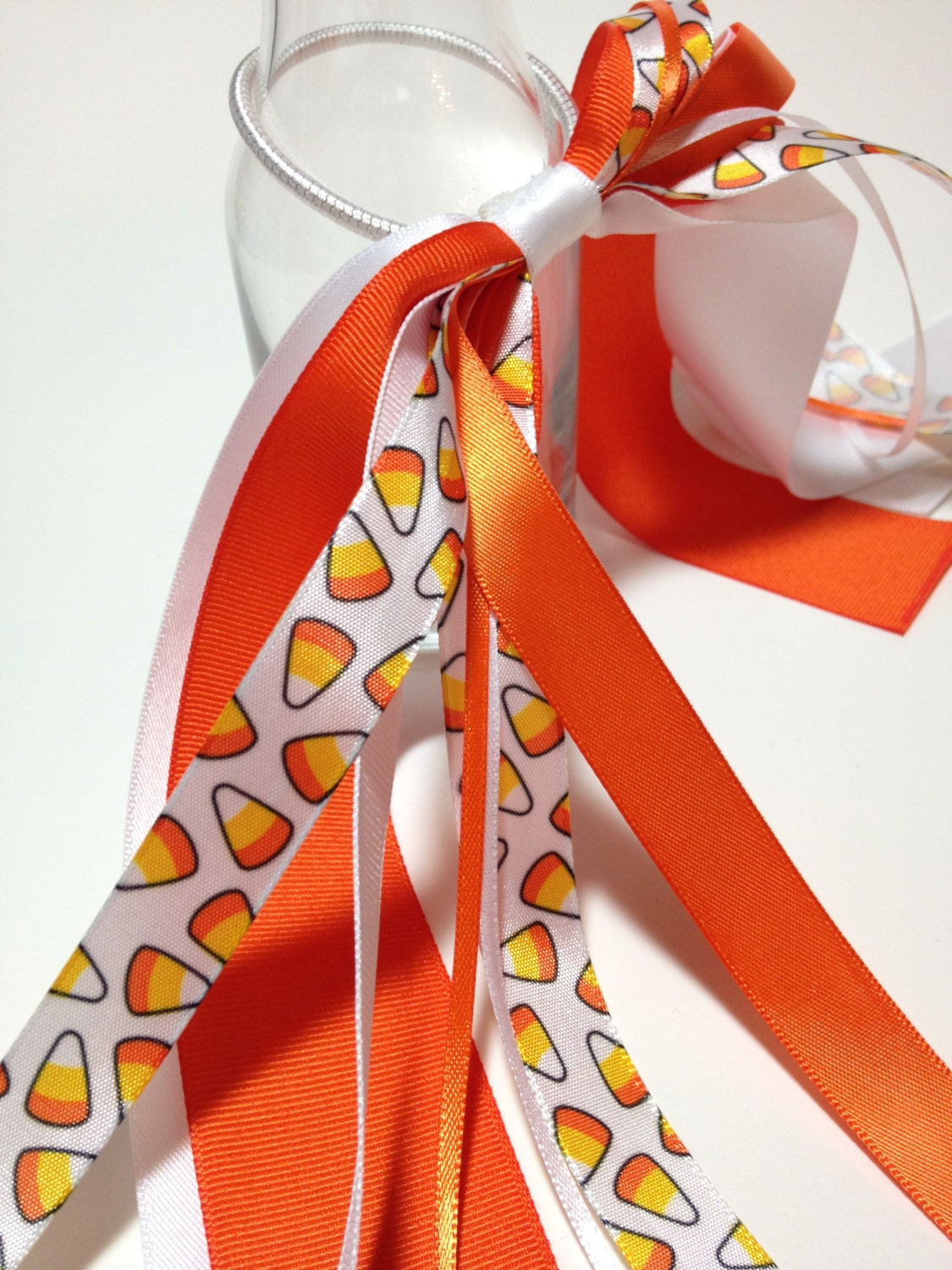 Halloween Hair Streamer Orange and White Halloween Costume - Etsy