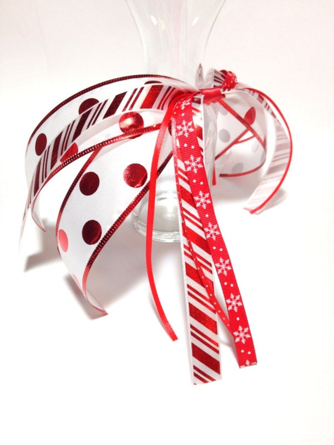Christmas Party Hair Ribbons Red & White Candy Cane Hair - Etsy