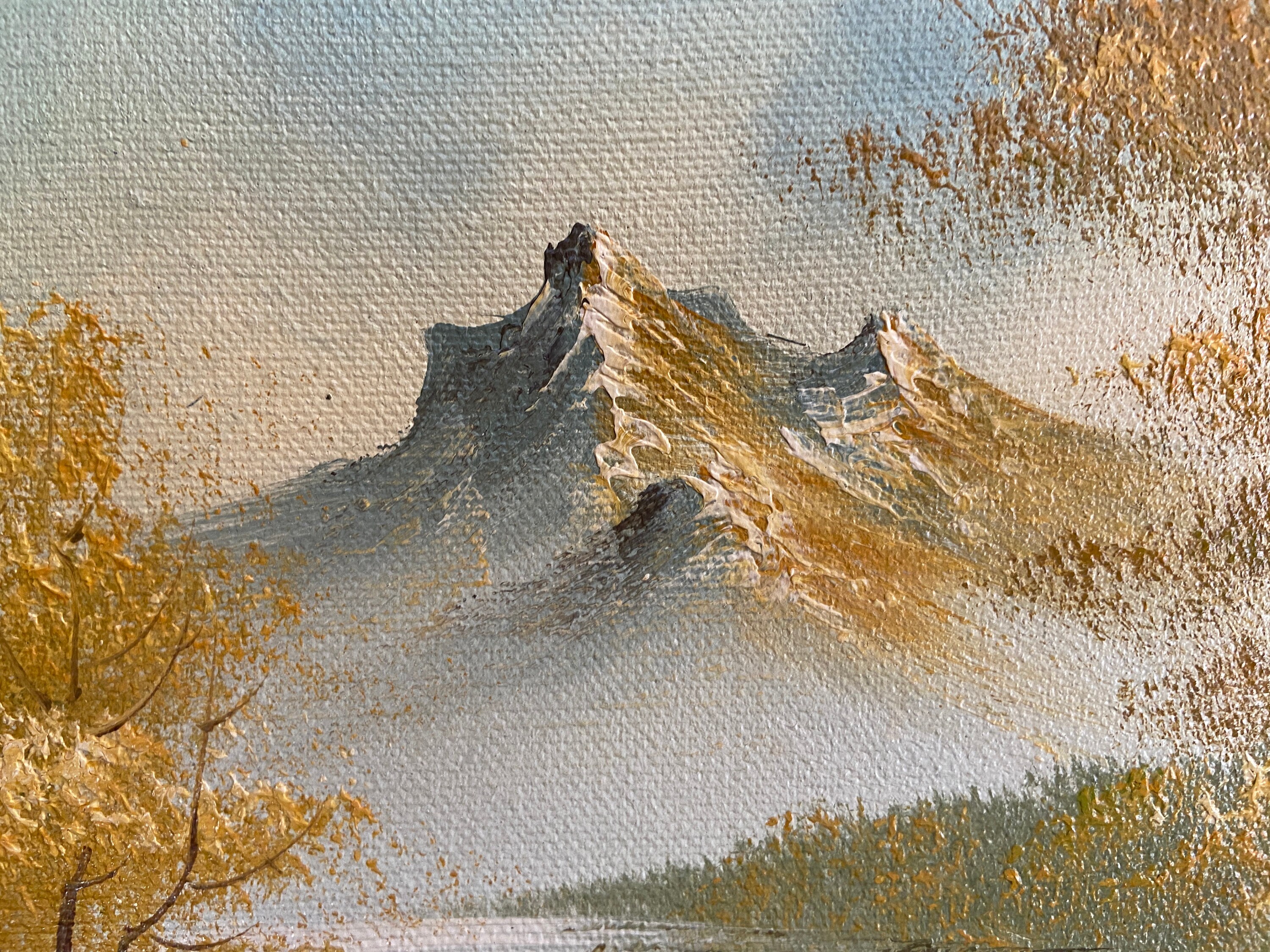 Original Mid-century Framed Mountain Scene Oil Painting - Etsy