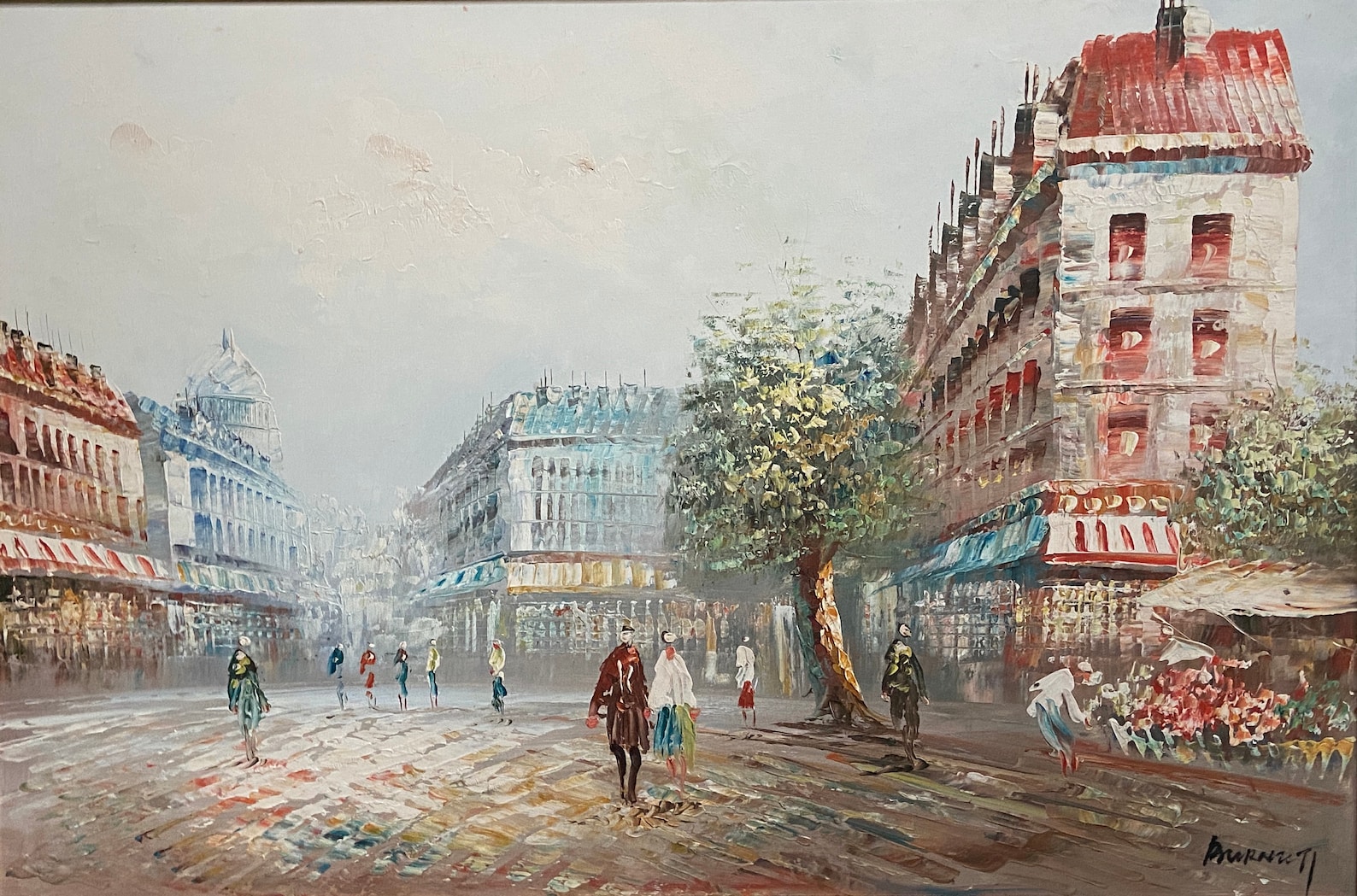 Caroline Burnett 1877-1950 Oil on Canvas Paris Street Scene | Etsy