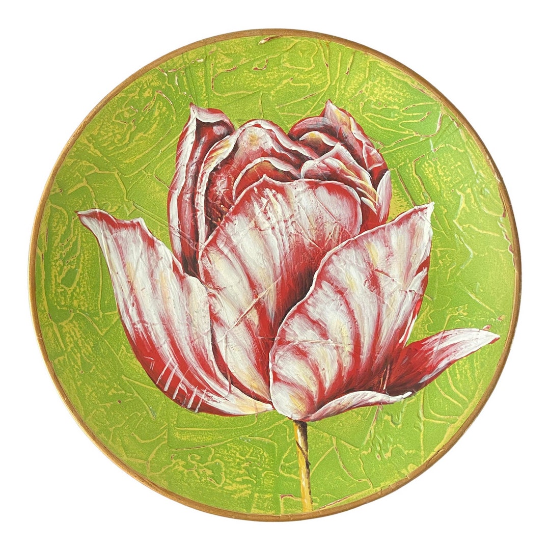 Vintage Decorative Parrot Tulip Plate - Etsy