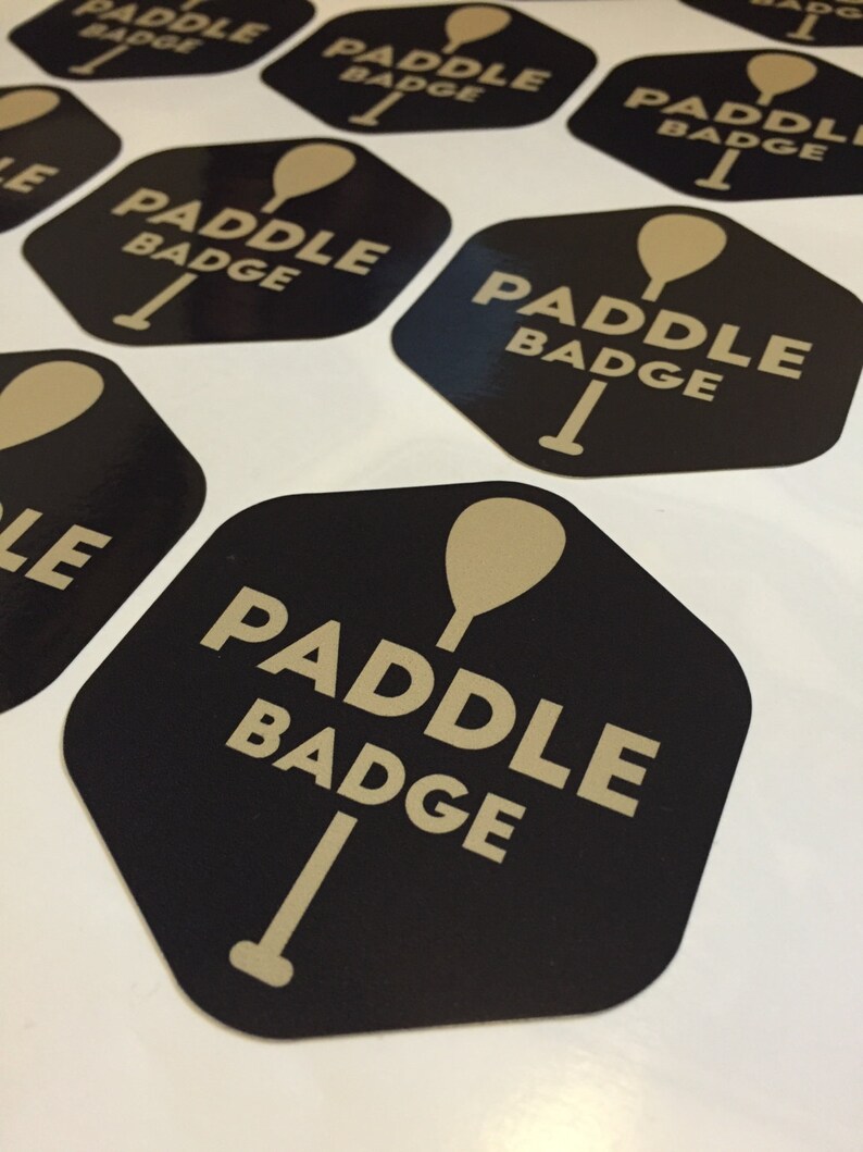 Paddle Badge 2 Tone Decal, Kayak Art, Canoe Decal, Adventure Stickers ...