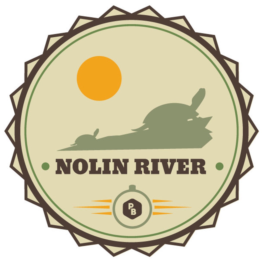 Nolin River Paddle Badge Decal, Kayak Art, Canoe Decal, Adventure ...