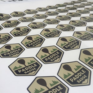 Paddle Badge Decal, Kayak Art, Canoe Decal, Adventure Stickers, Rafting ...