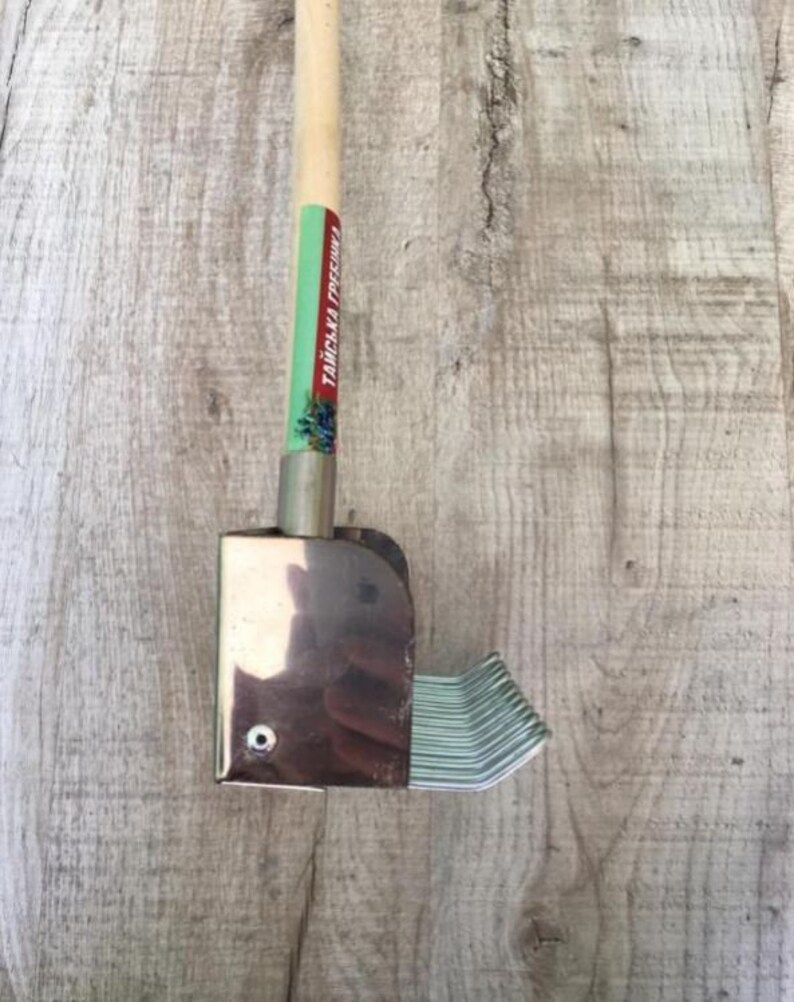 Stainless Steel Berry Picker Rake With Wooden Handle - Etsy