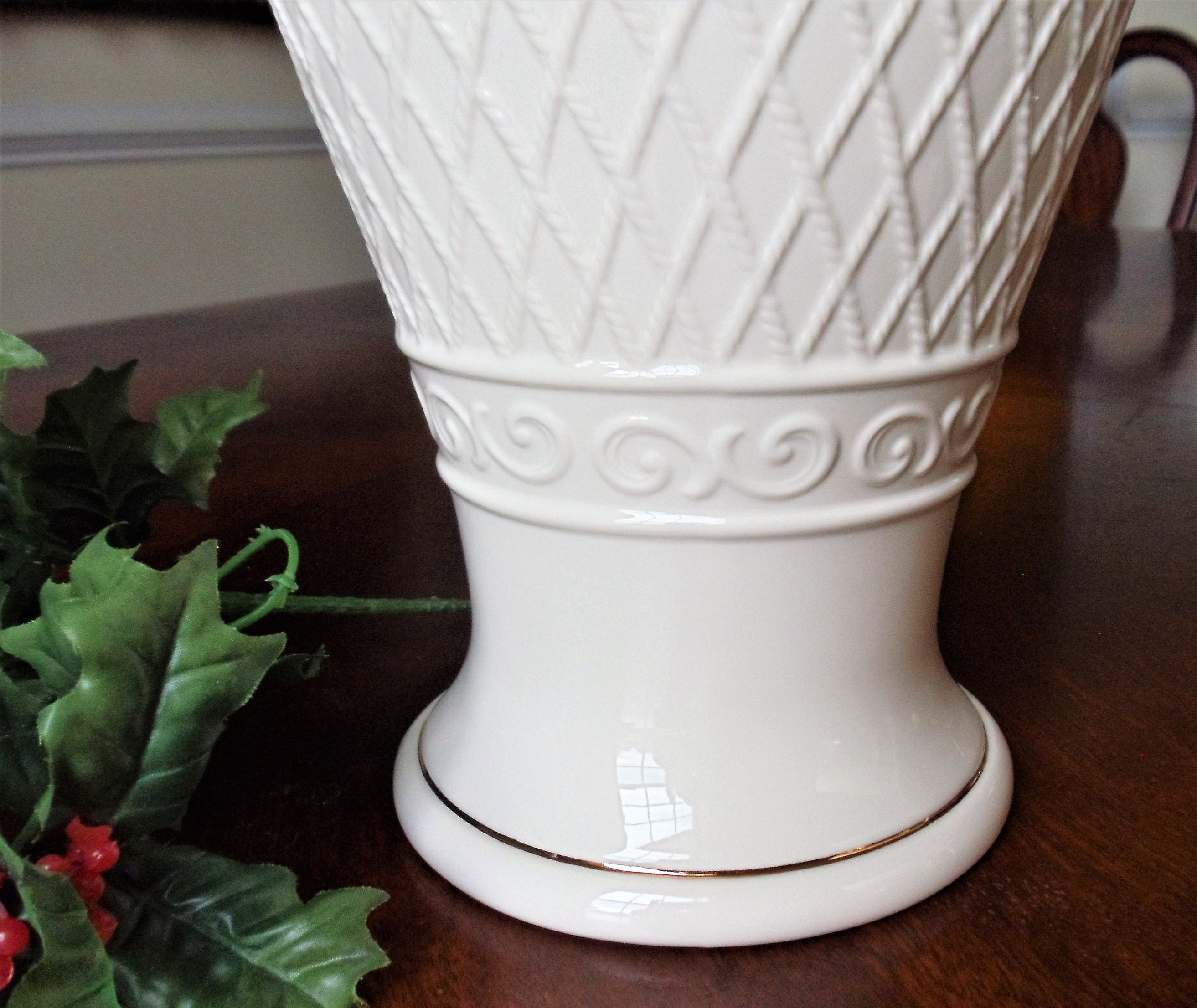 Lenox Huge Vase Vintage Extra Large White Porcelain Criss - Etsy