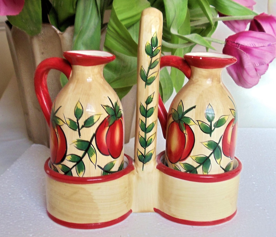 Oil & Vinegar Bottles Set of 2, Serving Oil Vinegar Cream Sous Syrup ...