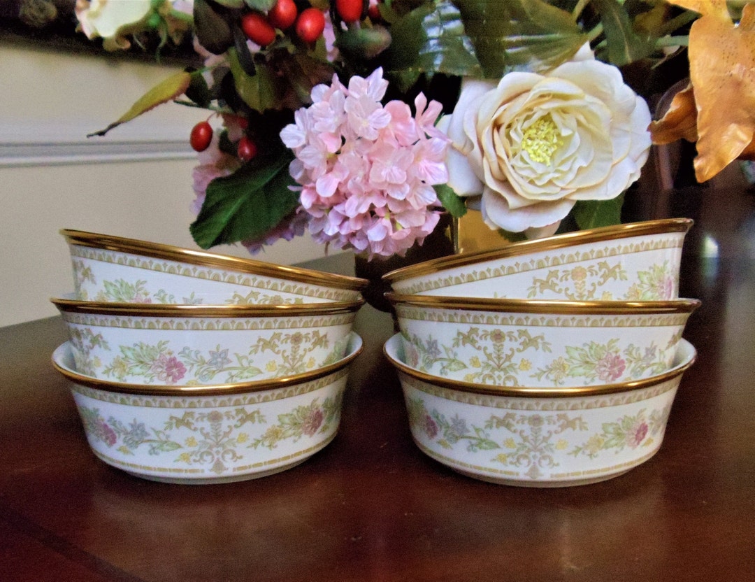 Vintage Lenox Made in USA Floral Bowls, Collectible Castle Garden ...