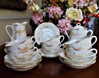 Antique Tea Set Roses - Etsy