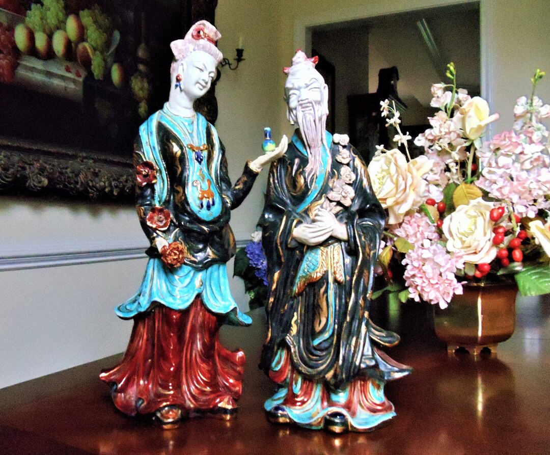 Emperor & Empress Figures, Unique Rare Made in Italy Vintage Huge ...