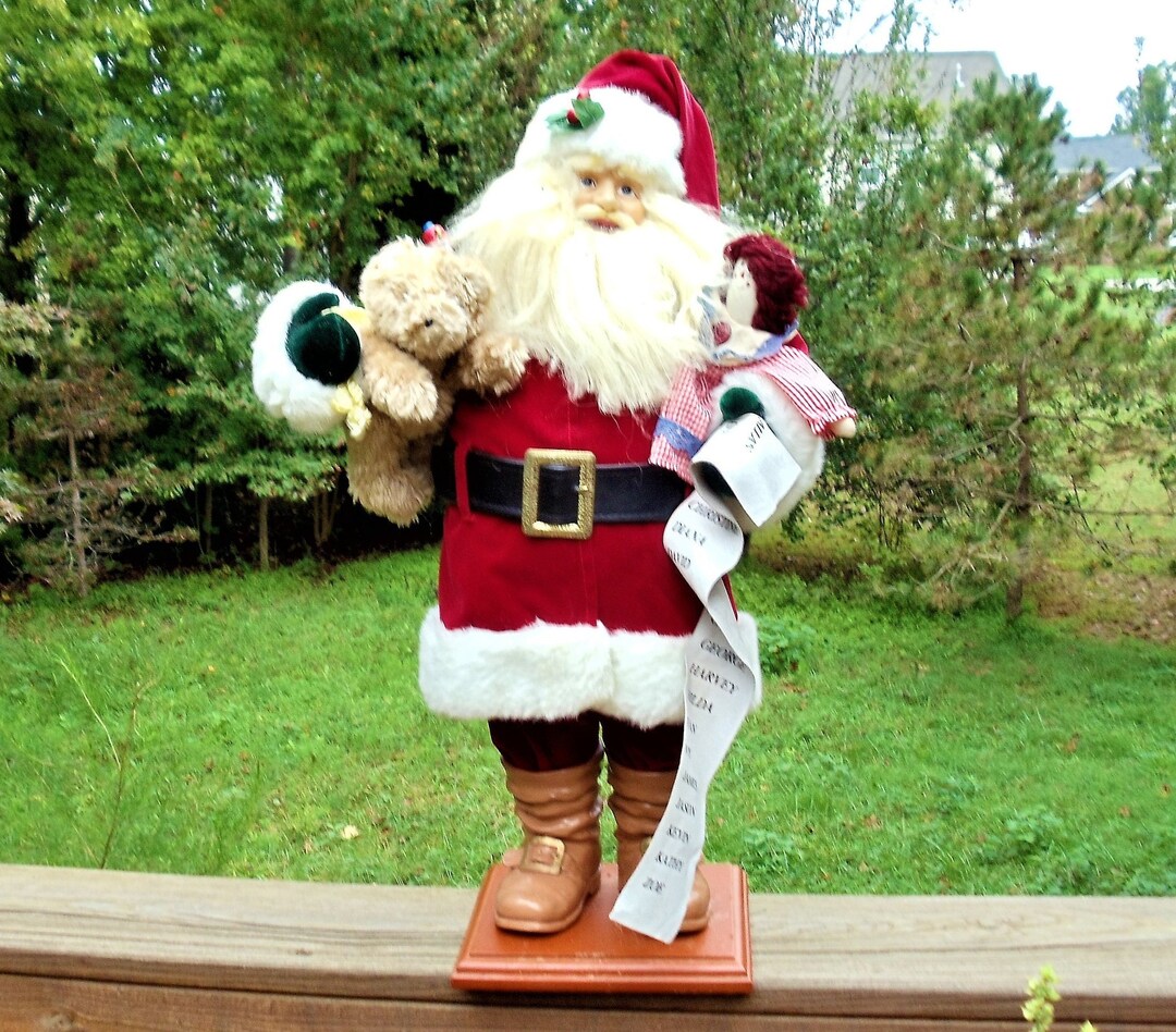 Vintage Mid-century Santa Figure: Large Christmas Display With Gifts - Etsy