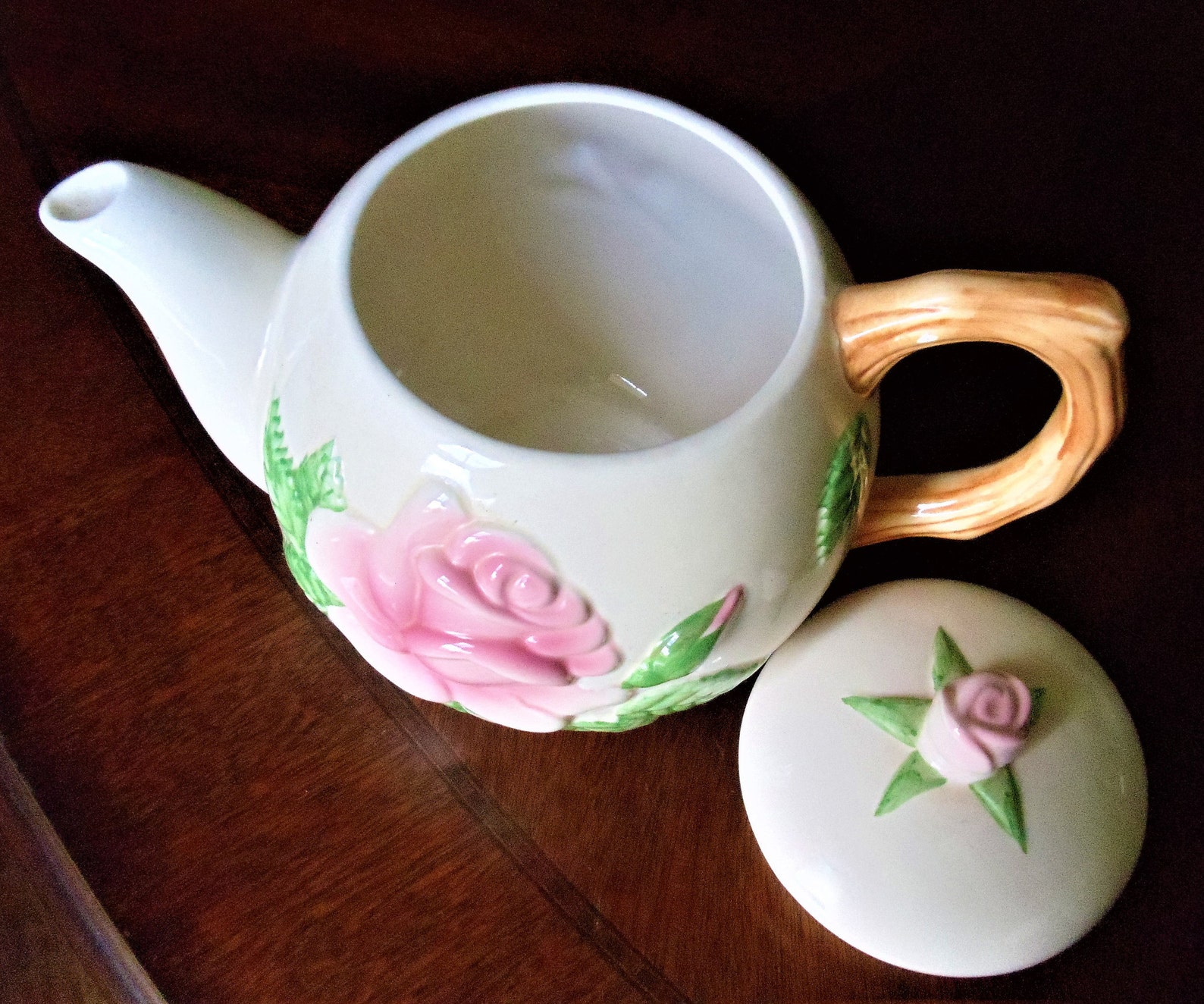 Vintage Pink Roses Porcelain Tea Pot Beautiful Shades of Pink | Etsy