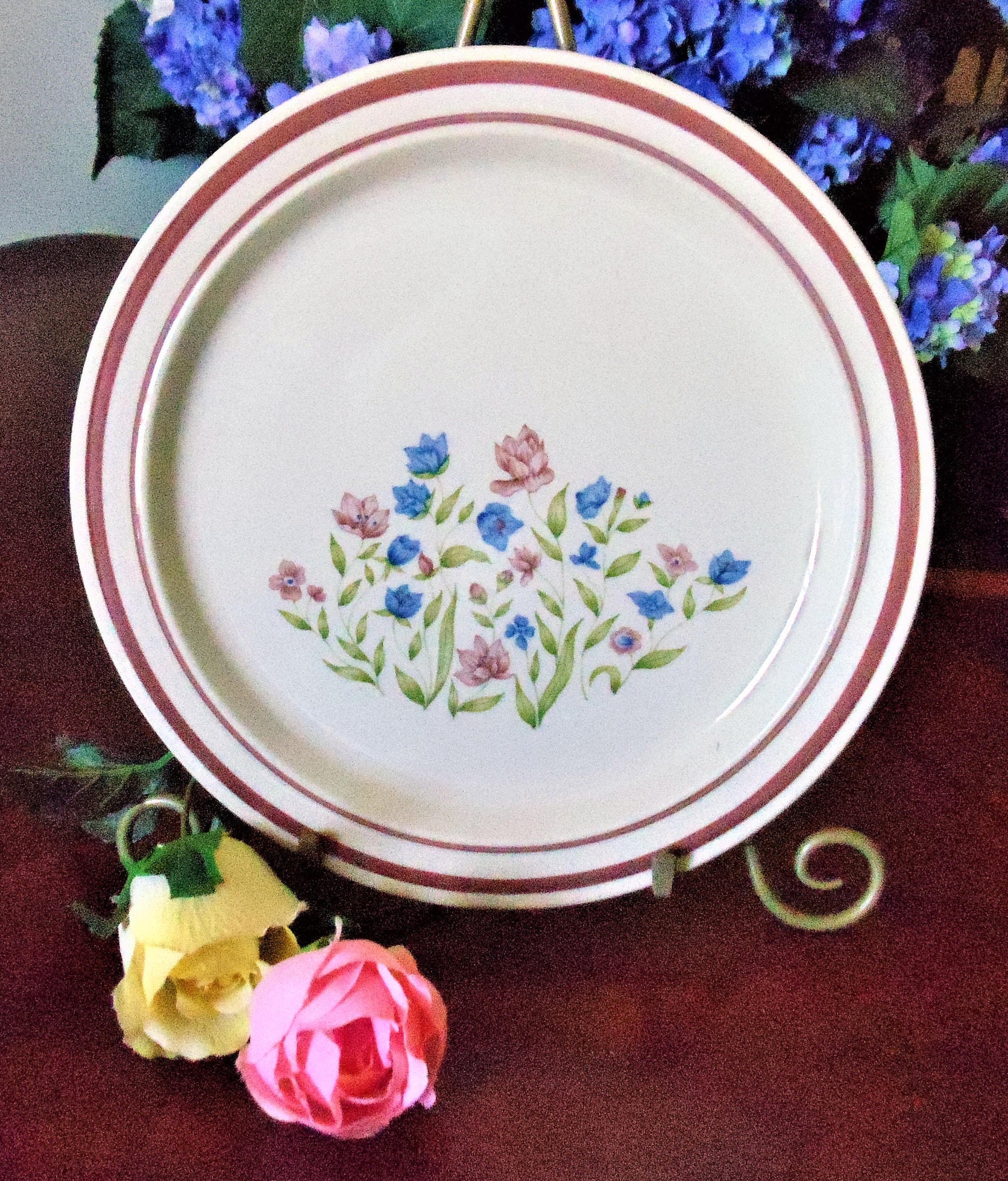 Vintage Floral Dinner Plates Set of 6 Newcor Stoneware Japan | Etsy