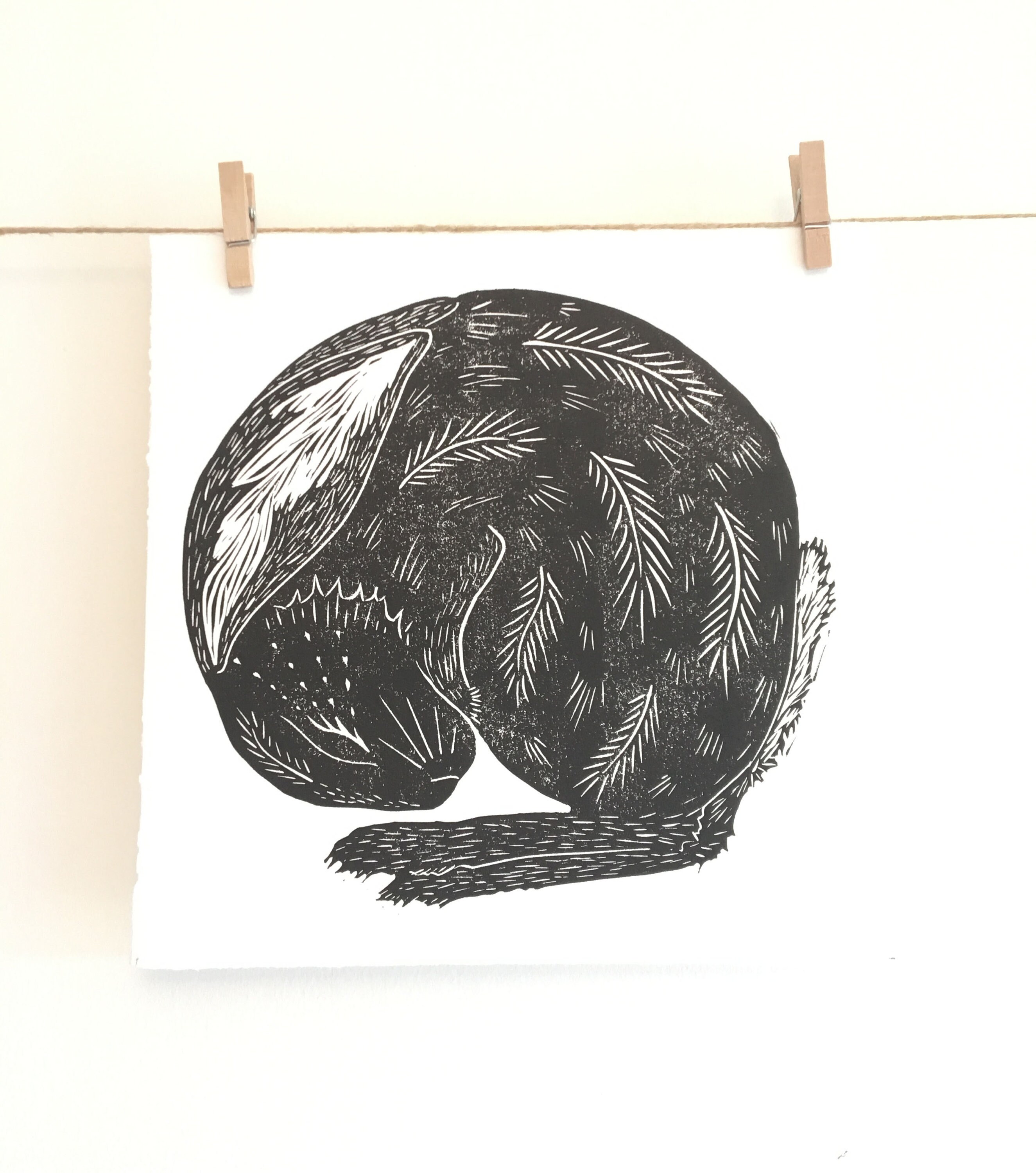 Hare Lino Print - Etsy UK
