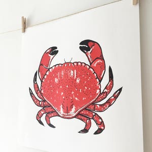 Crab Silk Screen Print - Limited Edition - Etsy