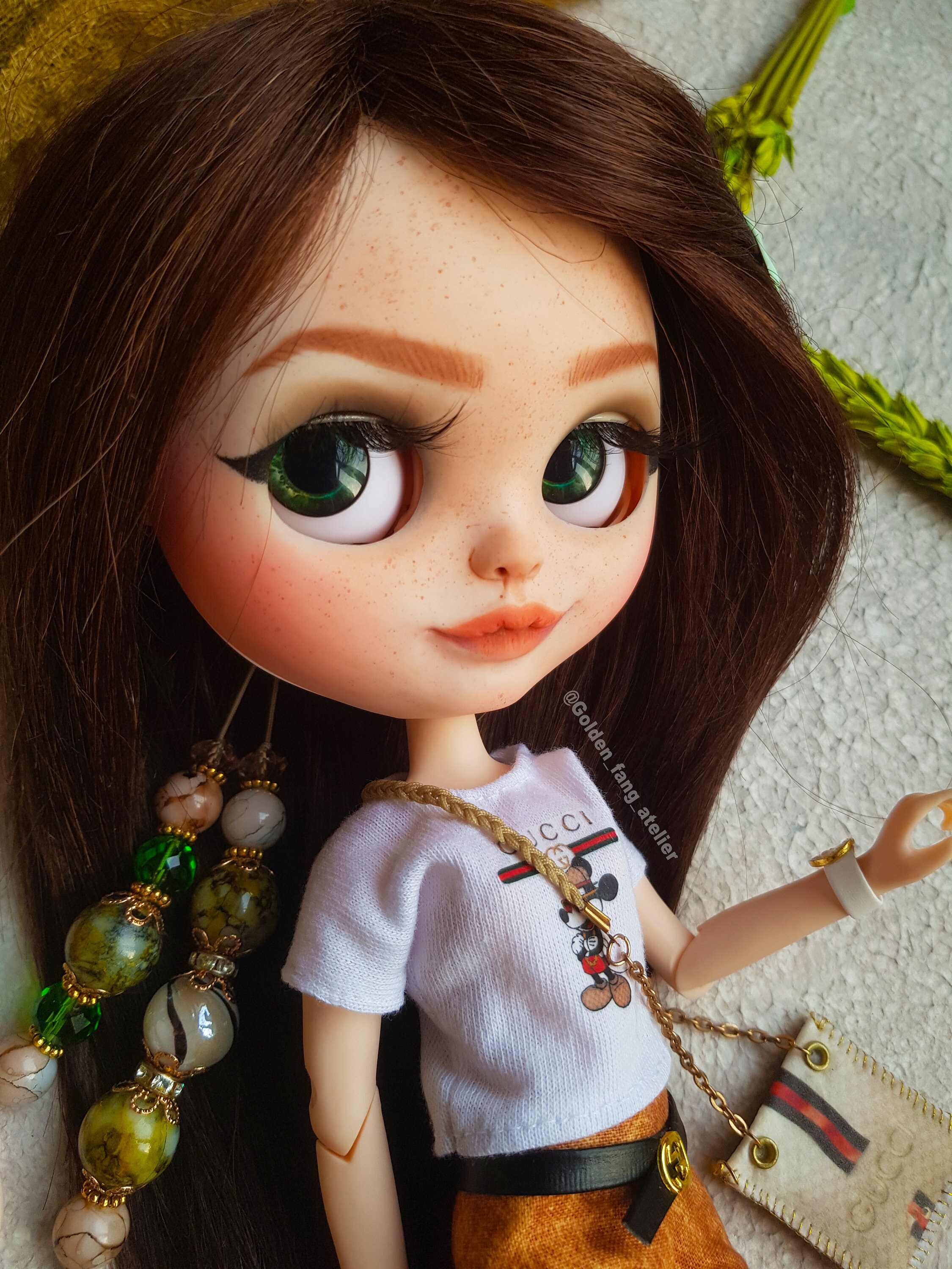 Custom blythe doll for sale Ooak doll Gucci style doll Gift | Etsy