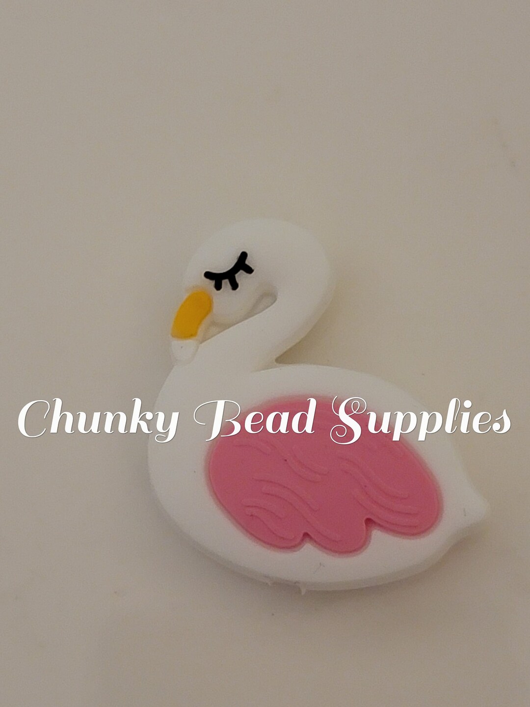 28mm Silicone Focal Beads White Swan - Etsy Australia