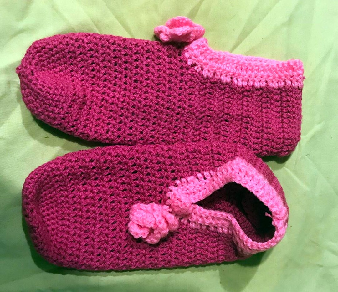 Pink Rose Booties - Etsy