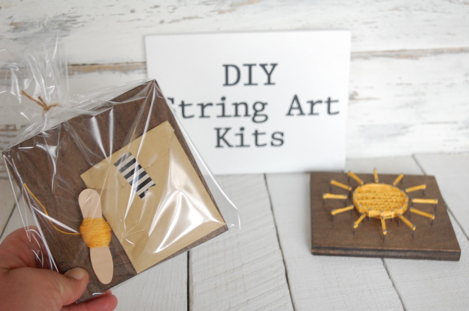 Sun string Art Kit Do it yourself sun sign farmhouse sign | Etsy