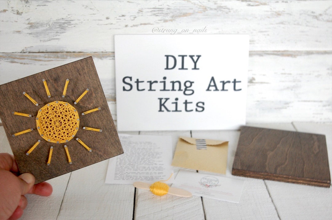 Sun String Art Kit, Do It Yourself, Sun Sign, Farmhouse Sign, Nursery ...