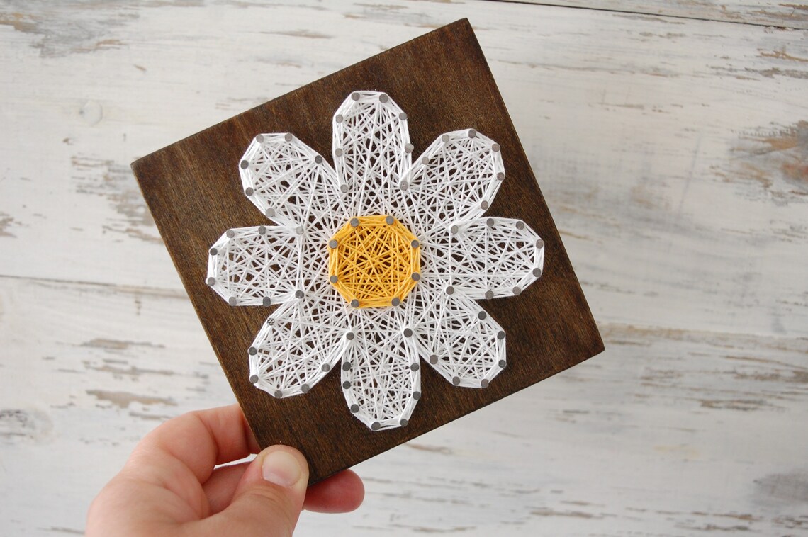 DAISY DIY String Art Kit Daisy Sign Plants and Flowers - Etsy