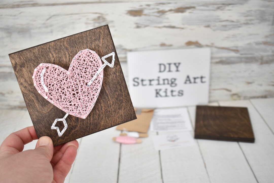 DIY HEART and Arrow String Art Kit Do It Yourself Heart - Etsy